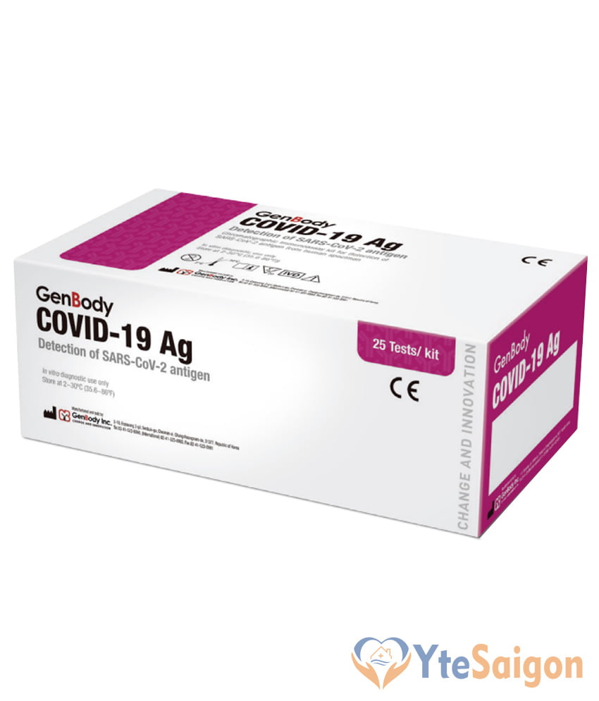 Bộ kit test nhanh COVID-19 Ag GenBody Hàn Quốc